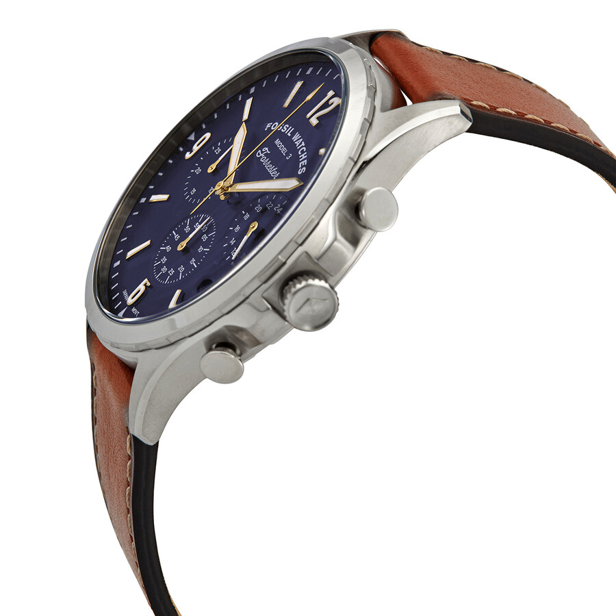 Fossil Forrester Chronograph Quartz Blue Dial Men's Watch FS5607 ...