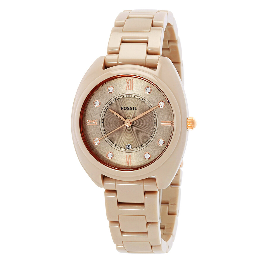 Fossil Gabby Quartz Crystal Brown Dial Ladies Watch CE1110 796483547285 ...