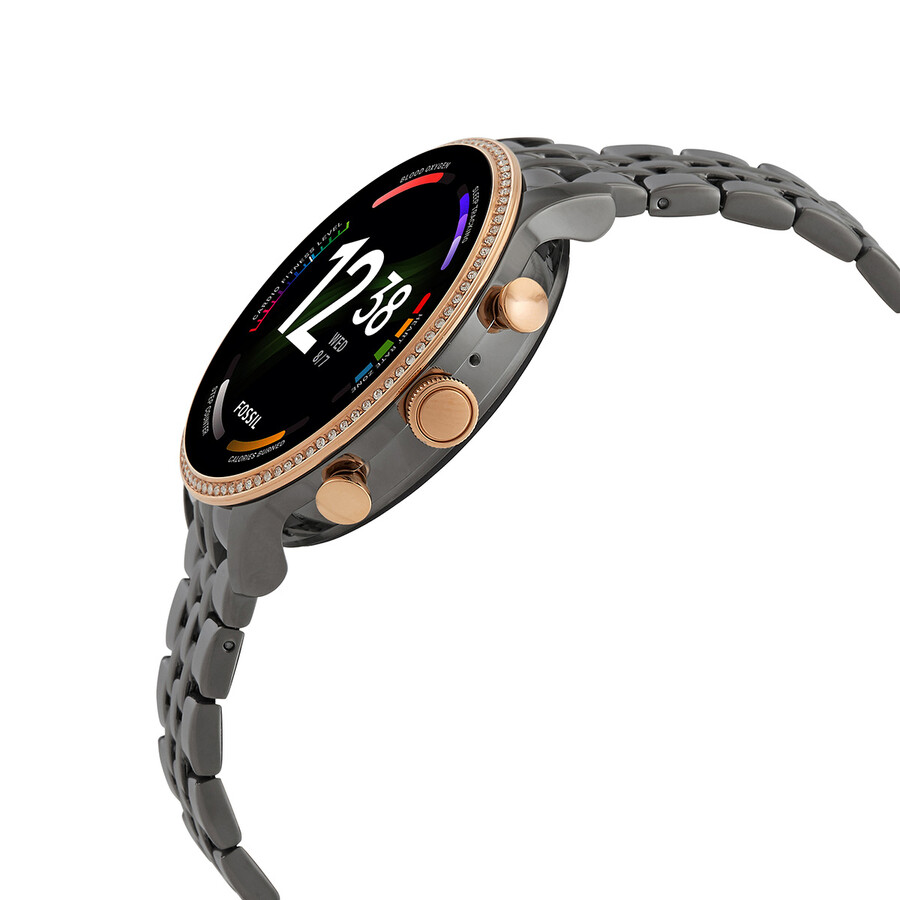 Fossil Gen 6 Alarm Quartz Digital Crystal Black Dial Ladies Smart Watch ...