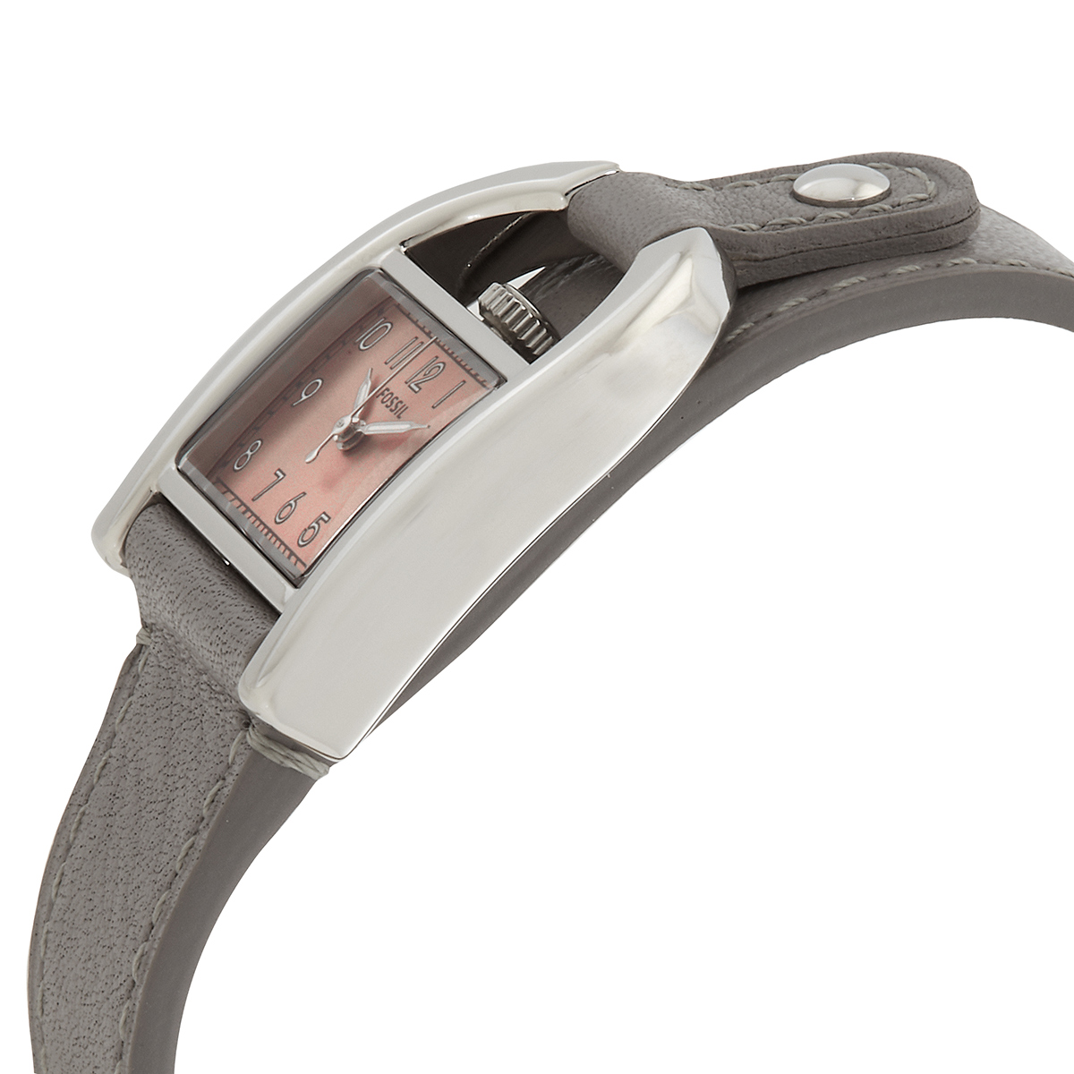Fossil Harwell Quartz Pink Dial Ladies Grey Eco Leather Watch ES5265 ...