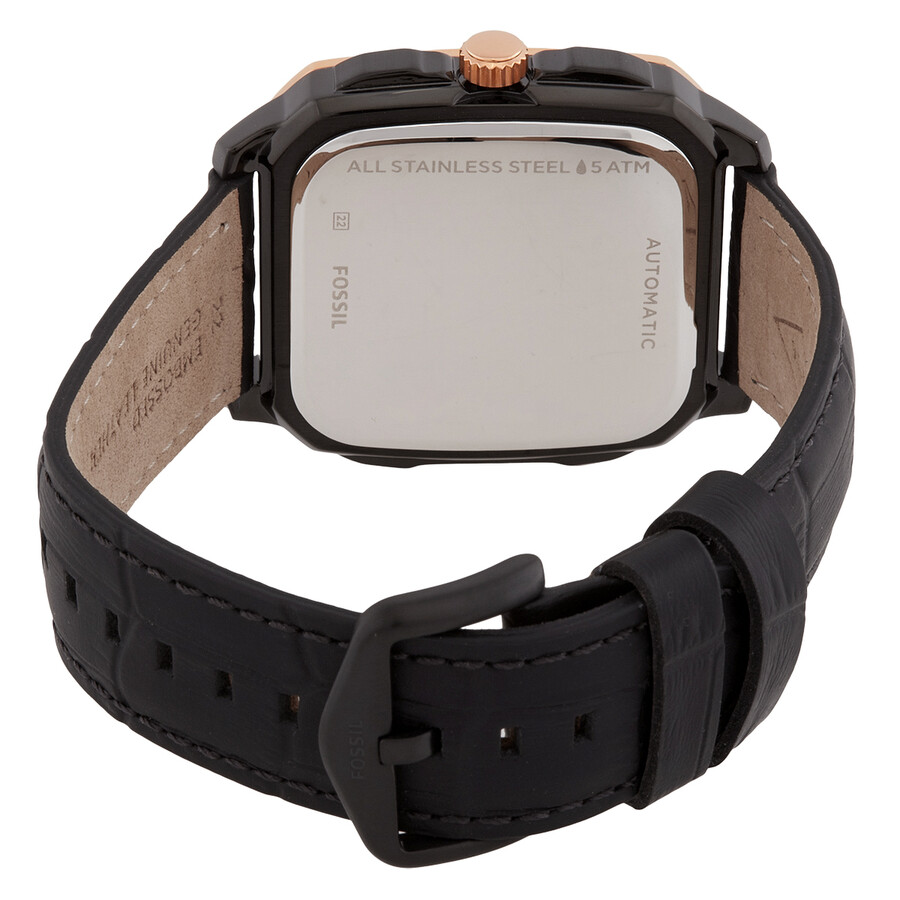 Fossil Inscription Automatic Black Dial Men's Watch ME3205 796483539327 ...