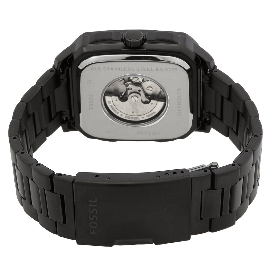 Fossil Inscription Automatic Black Dial Men's Watch ME3238 796483590465 ...