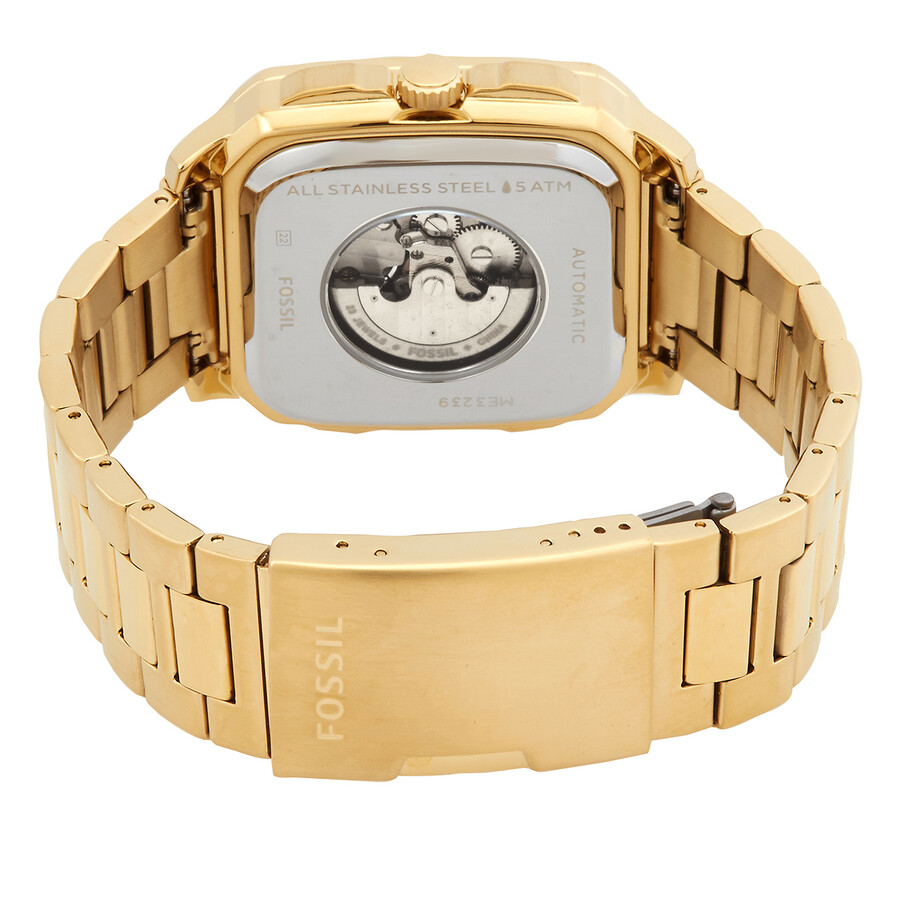 Fossil Inscription Automatic Black Dial Mens Watch Me3239 796483590458 Watches Inscription