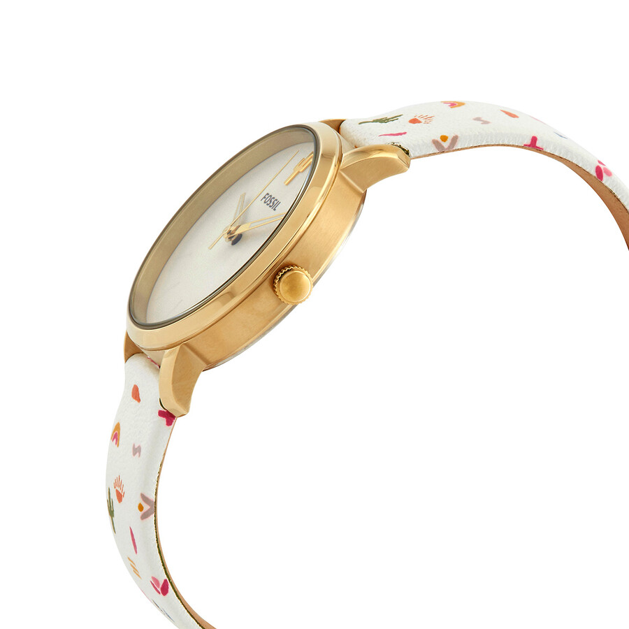 Fossil Lexie Luther Quartz White Dial Ladies Watch BQ3625 796483501911 ...