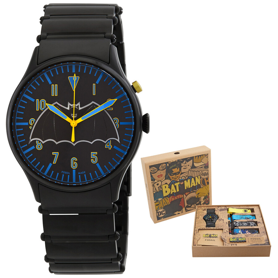 Fossil Limited Edition Batman Heritage Quartz Black Dial Men's Watch ...