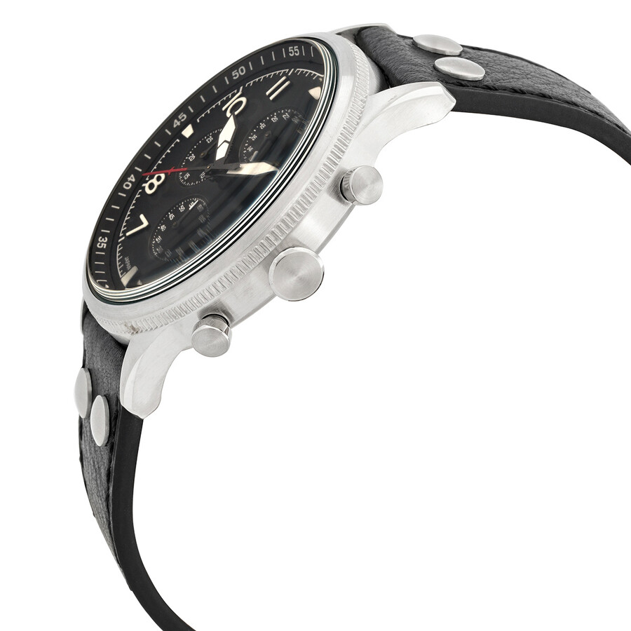 Fossil Retro Pilot Chronograph Quartz Black Dial Men's Watch FS5806 ...