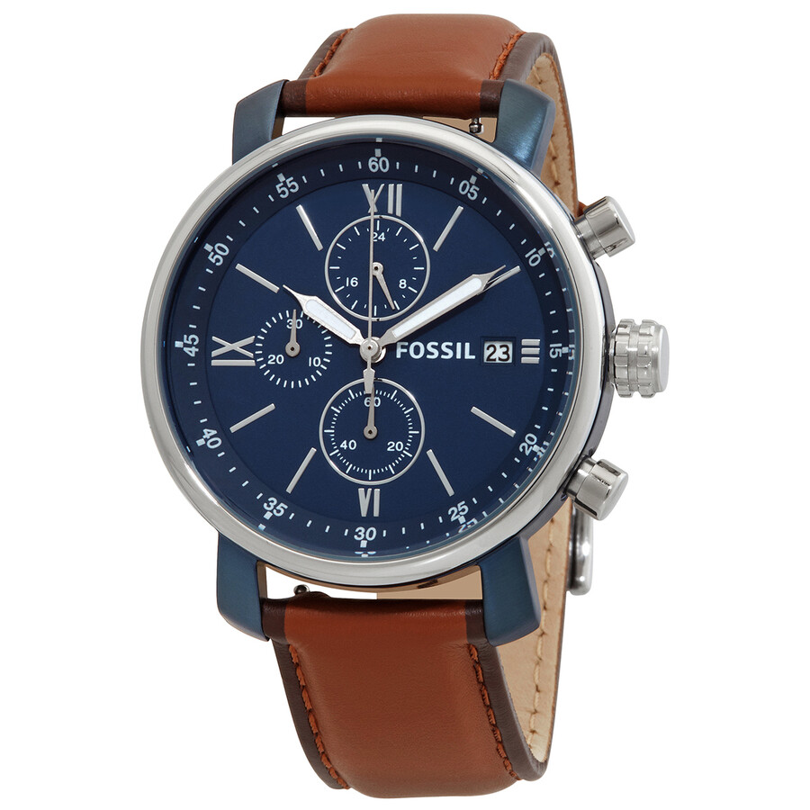 Fossil Rhett Chronograph Quartz Blue Dial Men's Watch BQ2163 ...