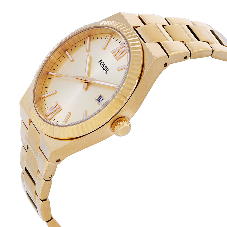 Fossil Scarlette Quartz Gold Dial Ladies Watch ES5299 796483622180 ...