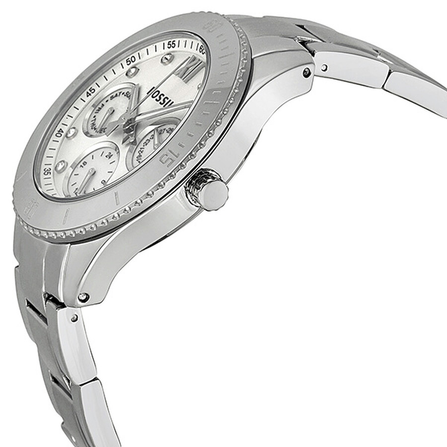 Fossil Stella Multifunction Silver Dial Stainless Steel Ladies Watch ...