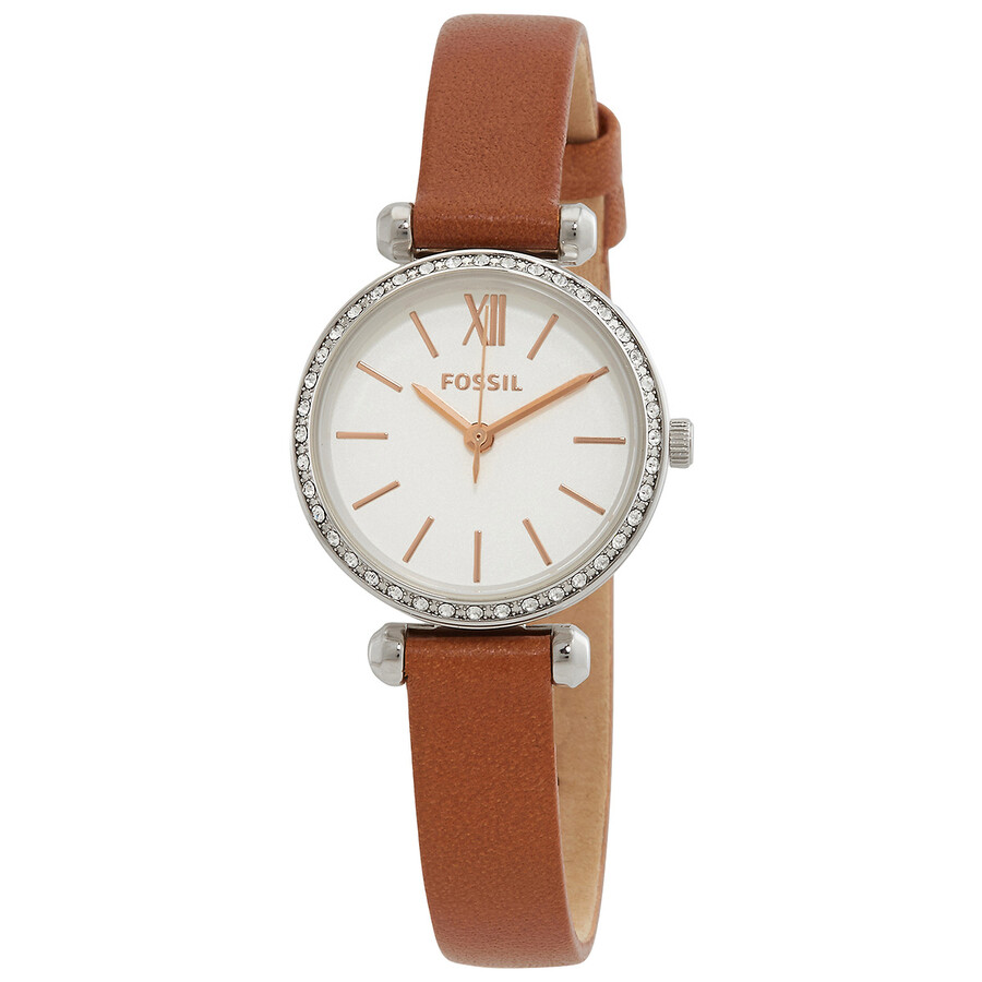 Fossil Tillie Mini Quartz Crystal White Dial Ladies Watch BQ3504 796483446595 - Watches, Tillie ...