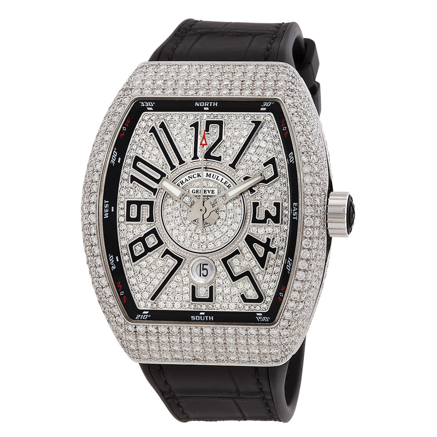 Franck Muller Vanguard Automatic Full Diamond Men's Watch V 45 SC DT D ...