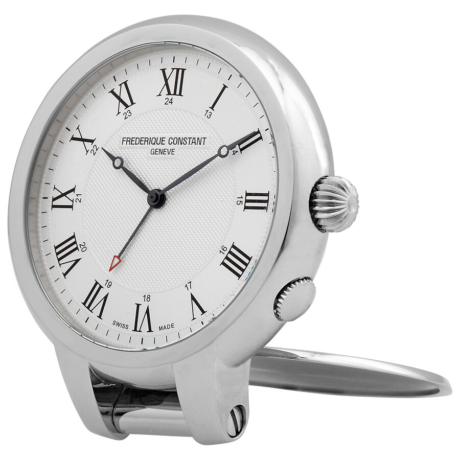 Frederique Constant Silver Dial Travel Alarm Clock FC-209MC5TC6 ...