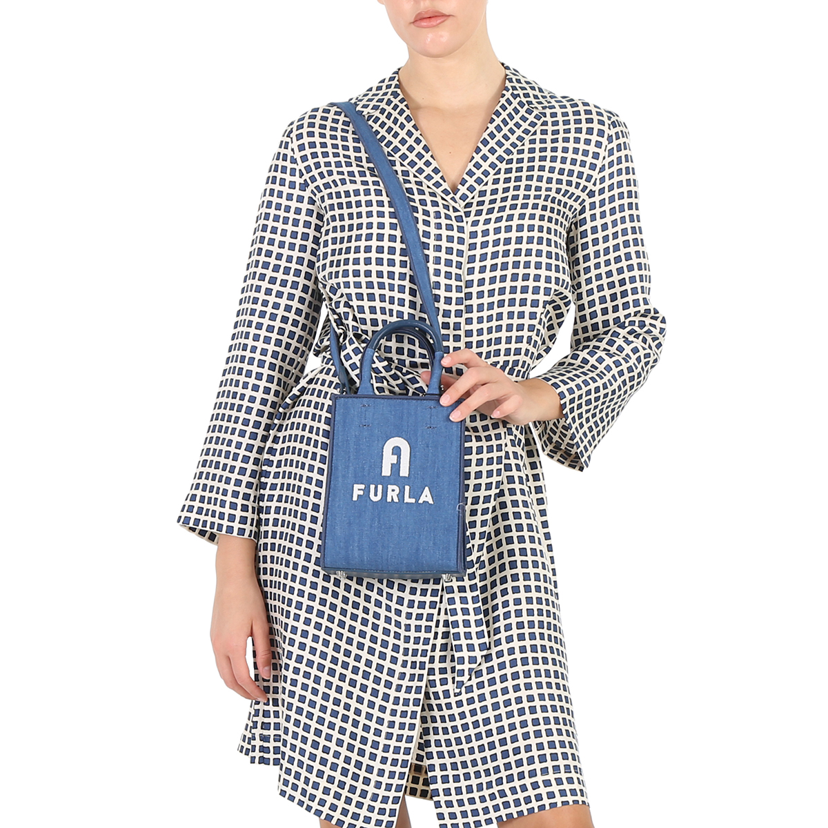 Furla Blu Jay Denim Opportunity Mini Tote Bag WB00831BX15442157S1003 ...