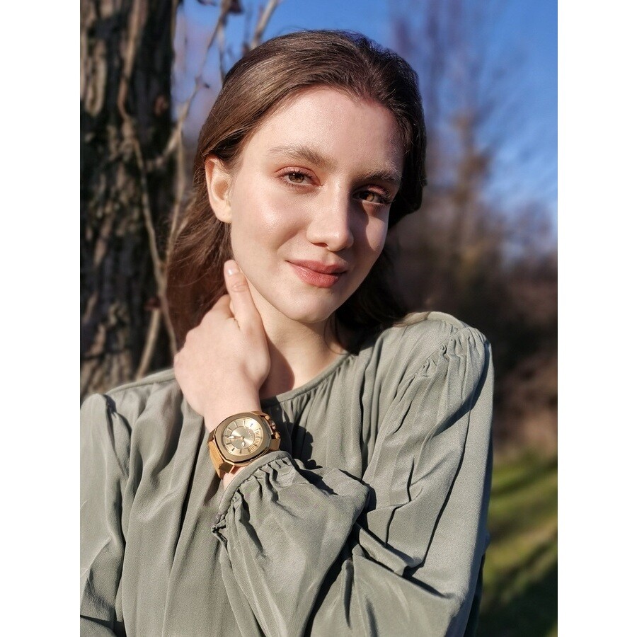 Gaga Milano Quartz Frame One Rose Gold-tone Dial Unisex Watch ...