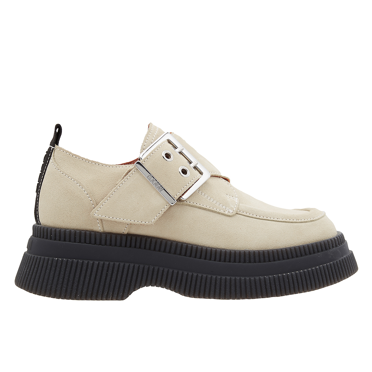 Ganni Ladies Calf Leather Platform Creepers Monk Boots, Brand Size 37 ...
