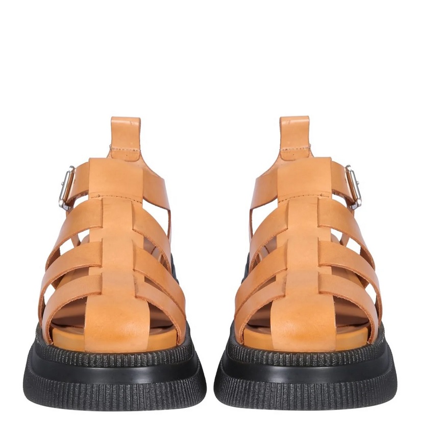 Ganni Ladies Creepers Caged Grid Sandals, Brand Size 37 (US Size 7 ...