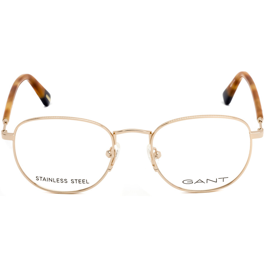 Gant Men's Gold Tone Rectangular Eyeglass Frames GA319603250 ...
