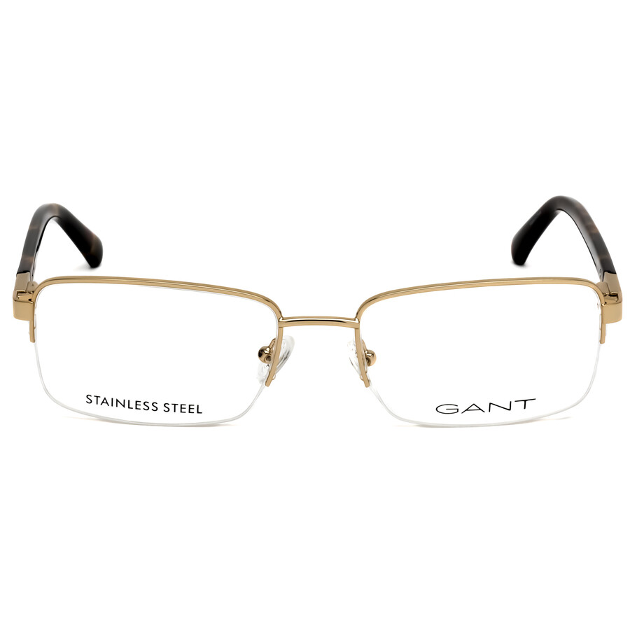 Gant Men's Gold Tone Square Eyeglass Frames GA322003255 889214159205 ...