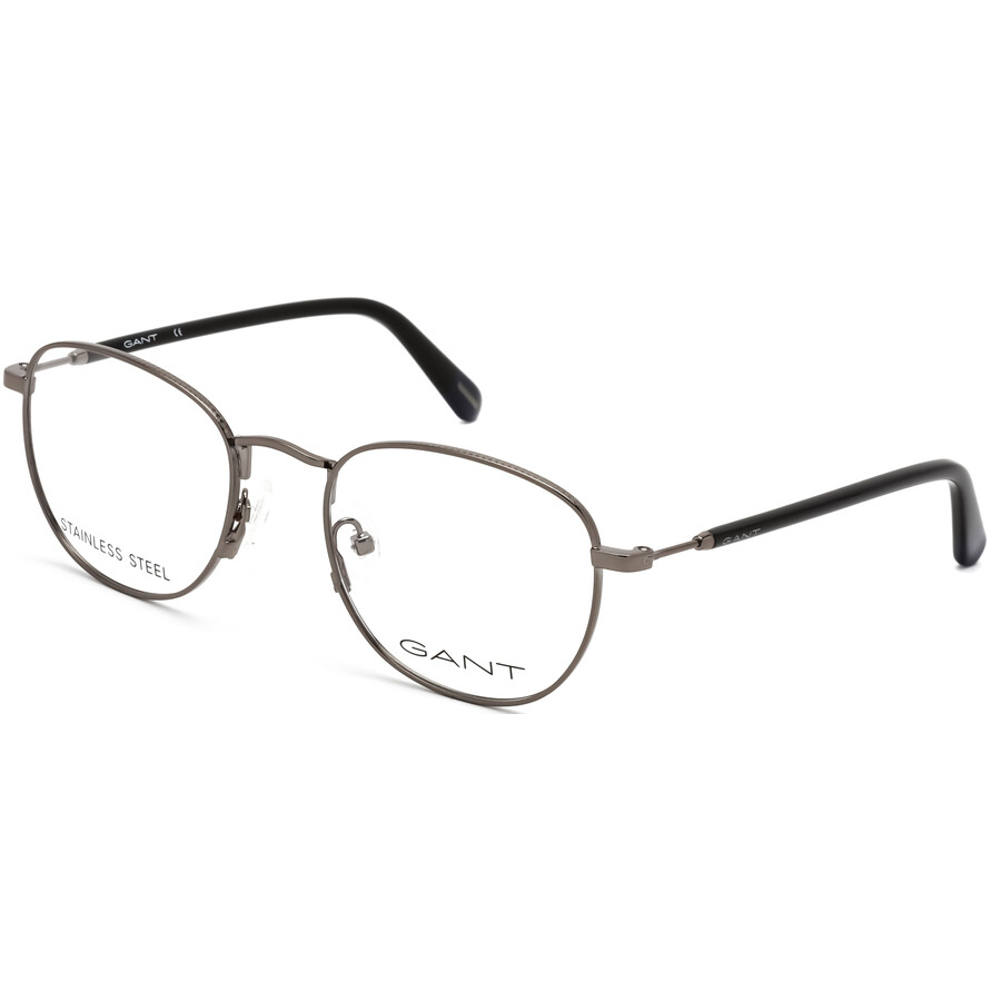 Gant Men's Gunmetal Round Eyeglass Frames GA319600850 889214064394 ...