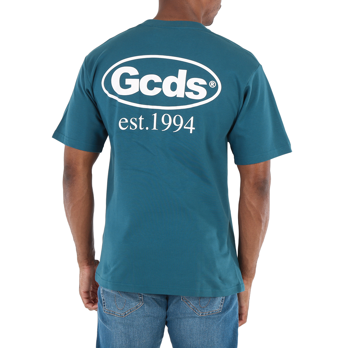 Gcds Men's Teal Shop List Cotton T-shirt, Size X-Small SS22M130115-19 ...