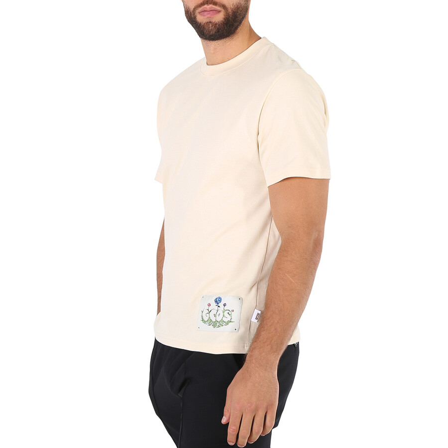 Gcds Men's Whitecup Grey Roses Logo-Print T-Shirt, Size Small ...