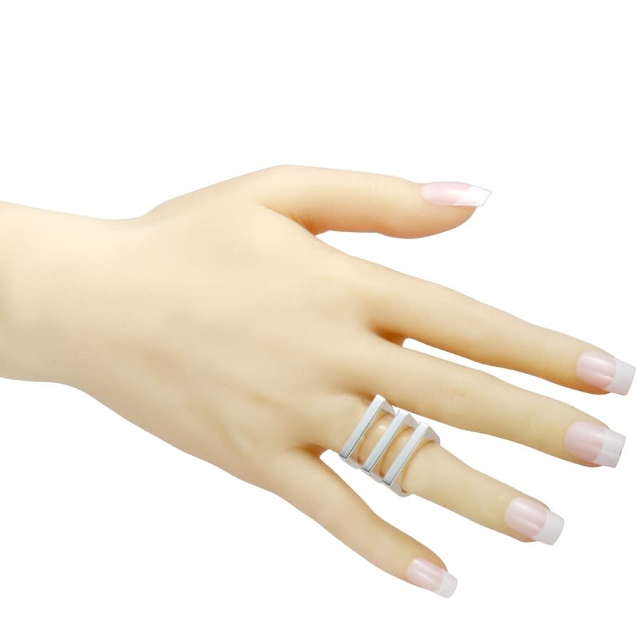 Georg Jensen Aria Silver Flat Three Band Ring 8560200-3-S-475 - Jewelry, Ladies Jewelry - Jomashop