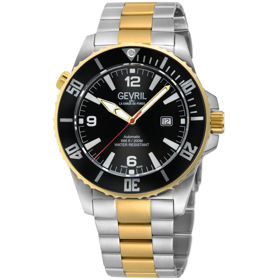 Gevril Canal Street Automatic Black Dial Men's Watch 46602B ...