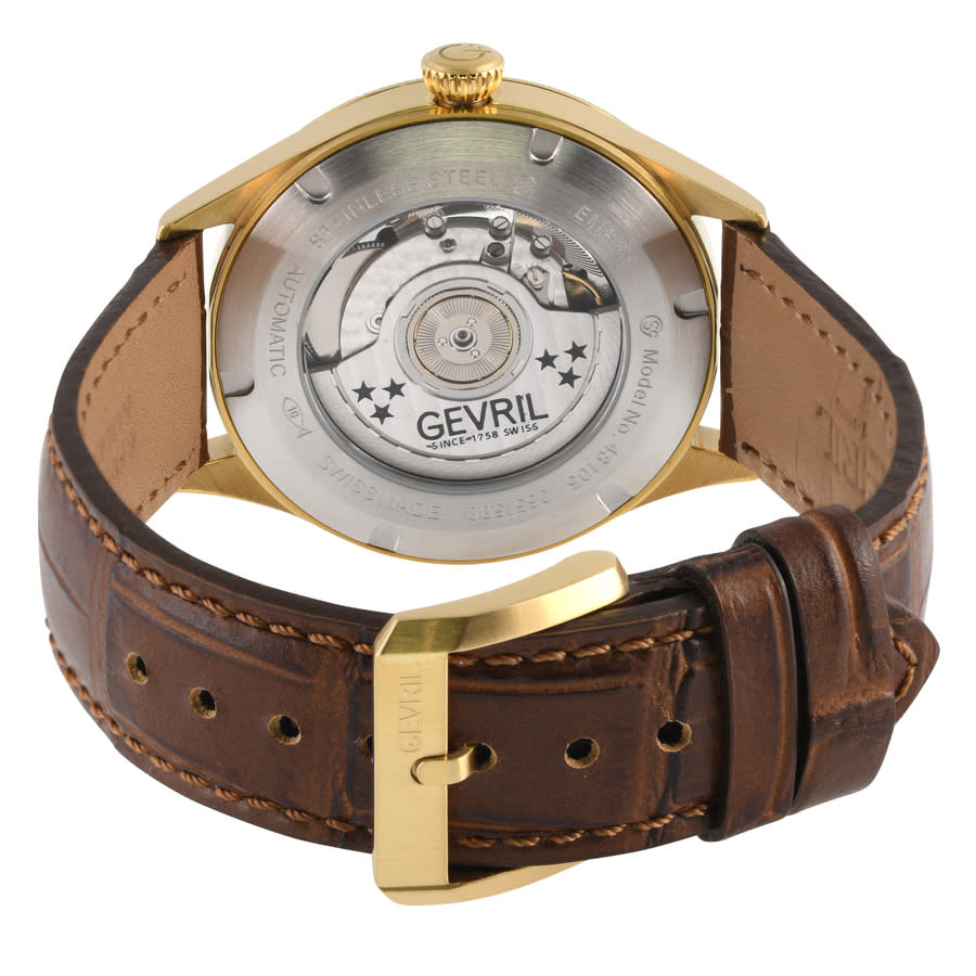 Gevril Empire Automatic White Dial Men's Watch 48105 840840142634 ...