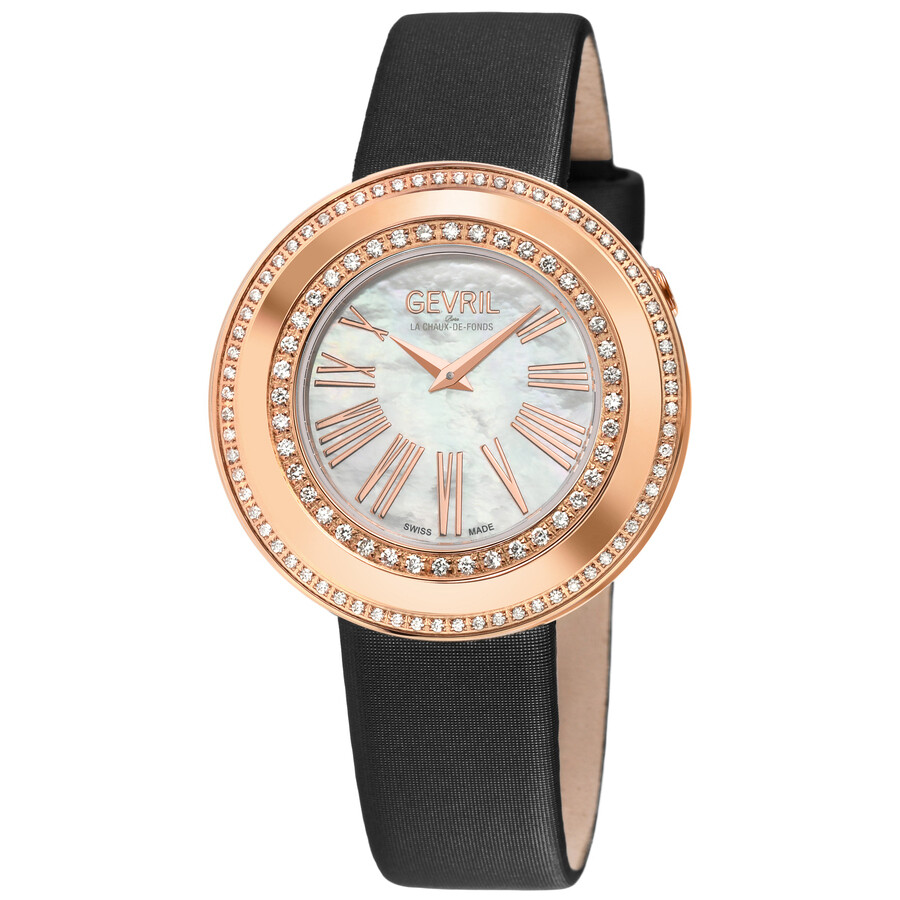 Gevril Gandria Mother of Pearl Dial Ladies Watch 12251 840840142863 ...