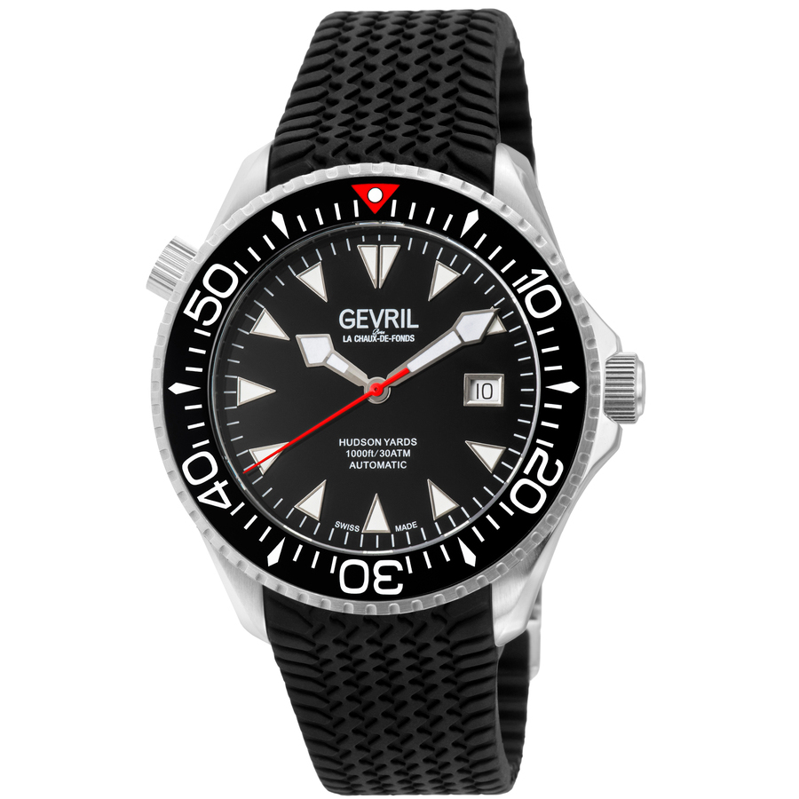 Gevril Hudson Yards Automatic Black Dial Men's Watch 48800R ...