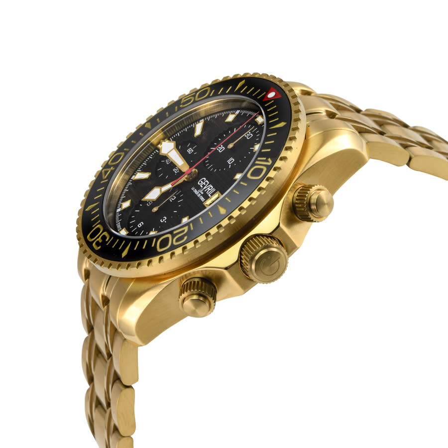 Gevril Hudson Yards Chronograph Automatic Black Dial Men's Watch 48811B ...