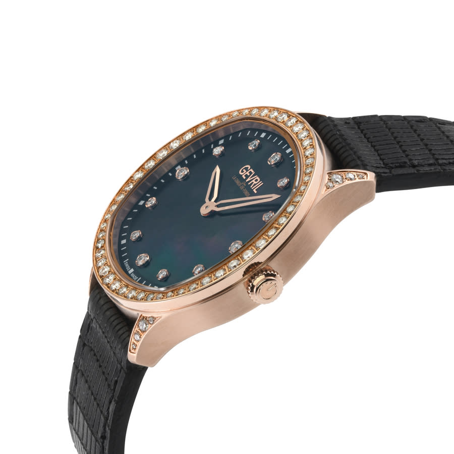 Gevril Morcote Diamond Mother of Pearl Dial Ladies Watch 10257 ...