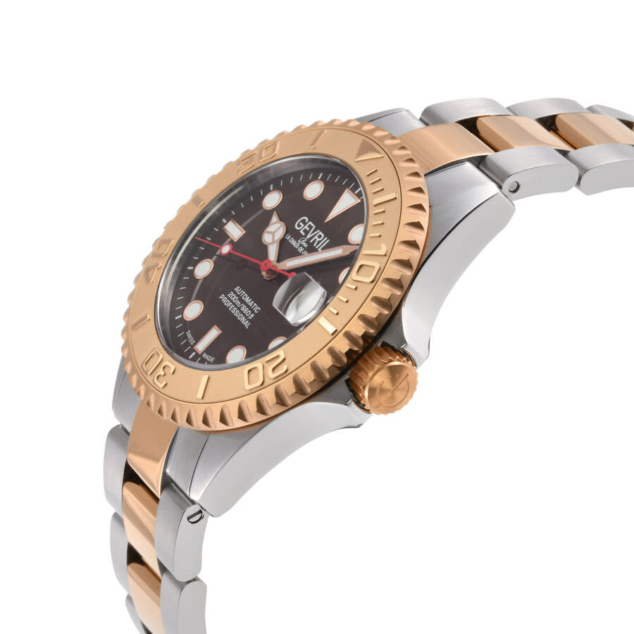 Gevril Wall Street Automatic Brown Dial Men's Watch 4753B 840840141651 ...