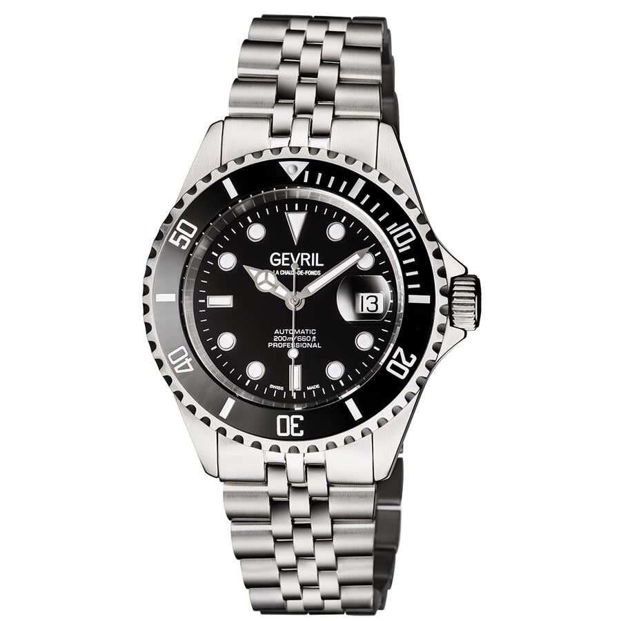 Gevril Wall Street Black Dial Men's Watch 4850B 840840123770 - Watches ...