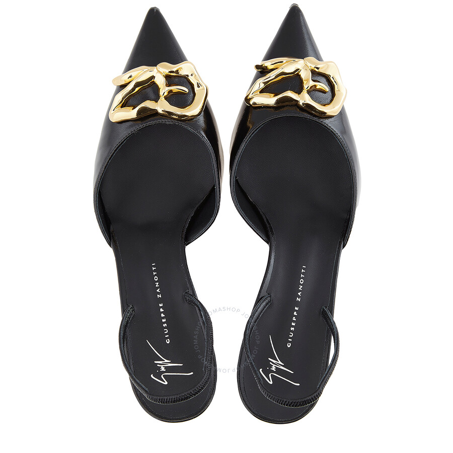 Giuseppe Zanotti Ladies Black Ejecta Pointed-Toe Slingback Pumps, Brand ...