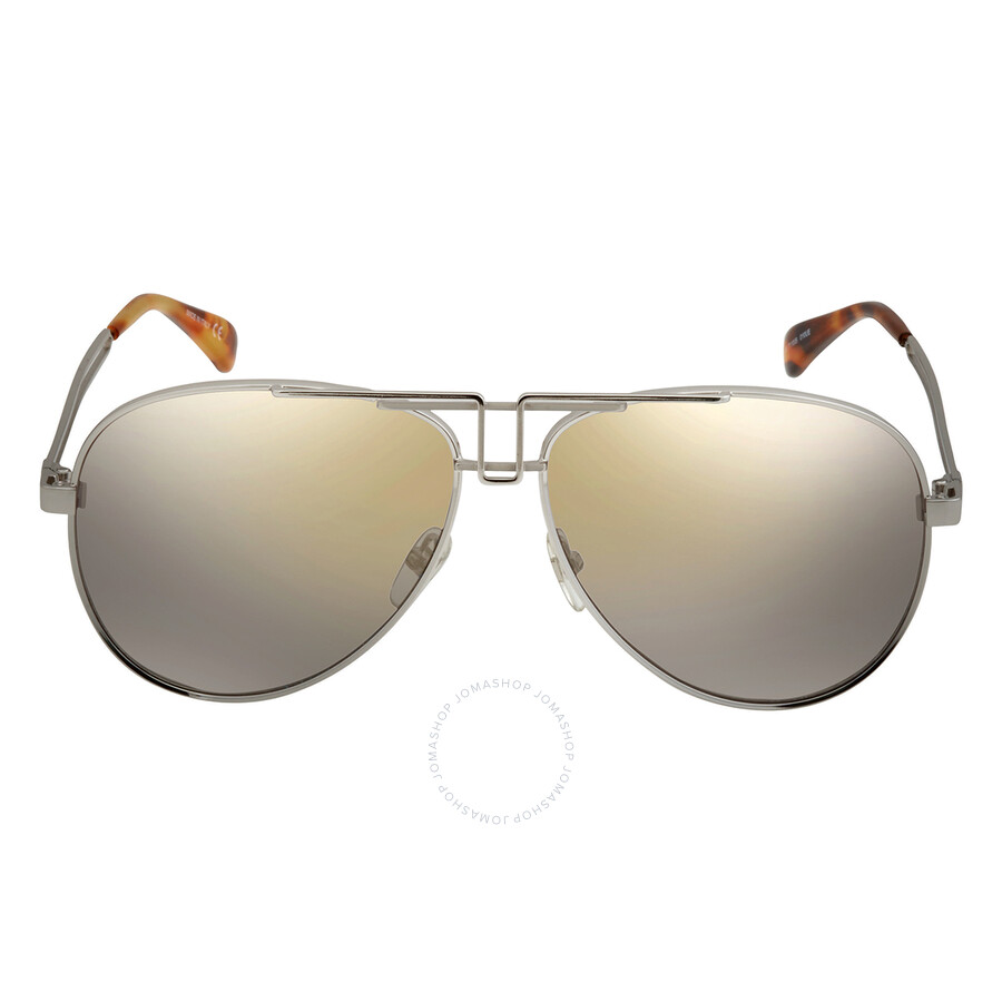 Givenchy Grey Ivory Mirror Pilot Ladies Sunglasses GV 7110/S 0010/UE 61 ...