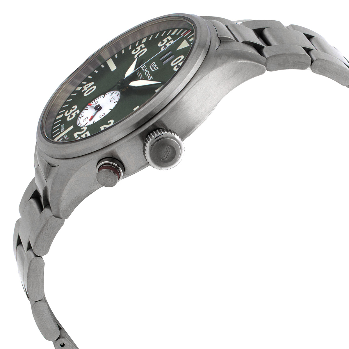 Glycine Airpilot Dual Time Quartz Green Dial Men's Watch GL0450 ...