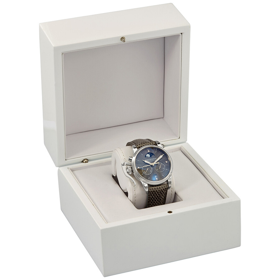 Graham Chronofighter 1695 Lefty Moonphase Chronograph Quartz Grey Dial ...