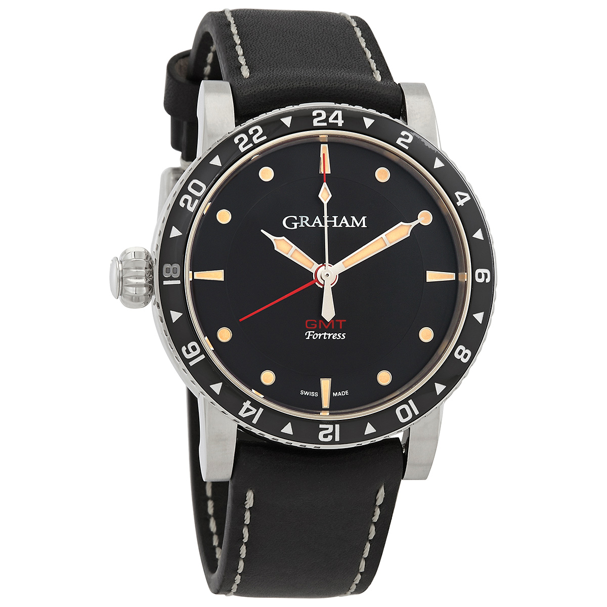 Graham Fortress GMT Automatic Black Dial Men's Watch 2FOBC.B03A ...