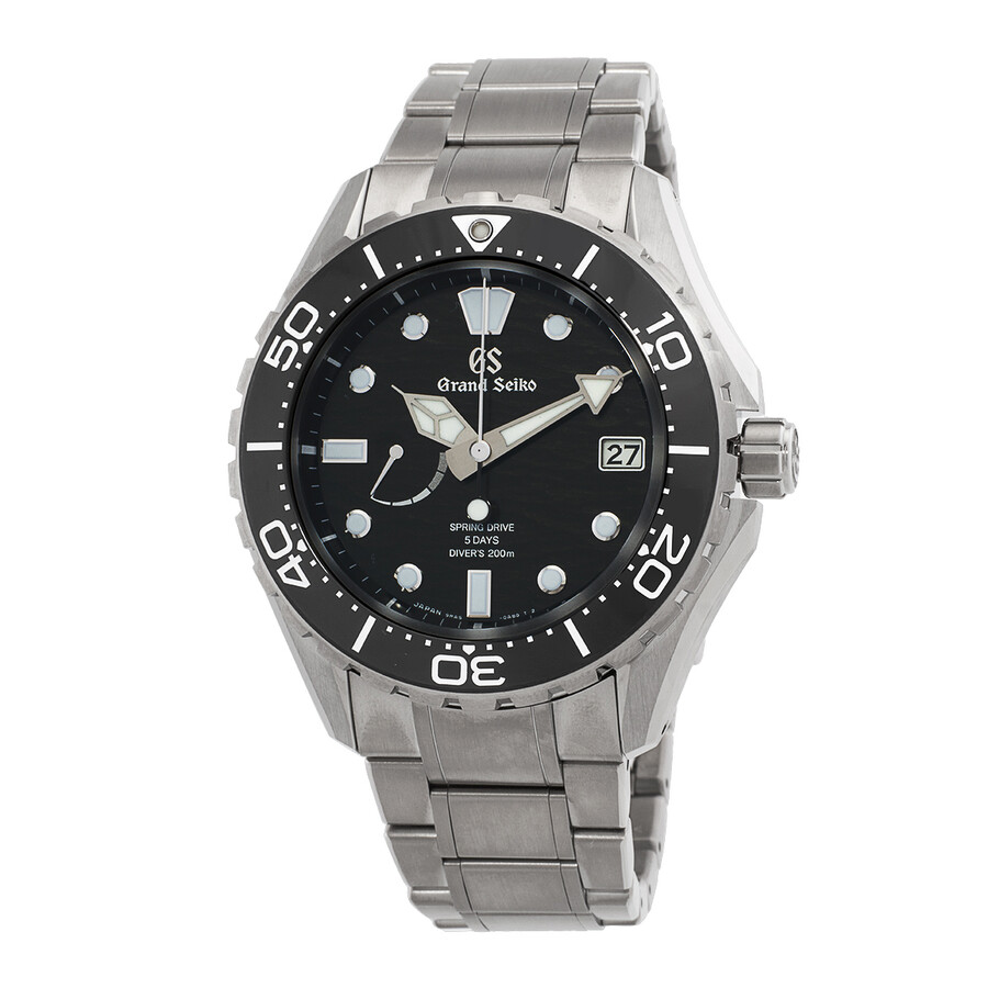 Grand Seiko Evolution 9 Spring Drive 5 Automatic Black Dial Men's Watch ...