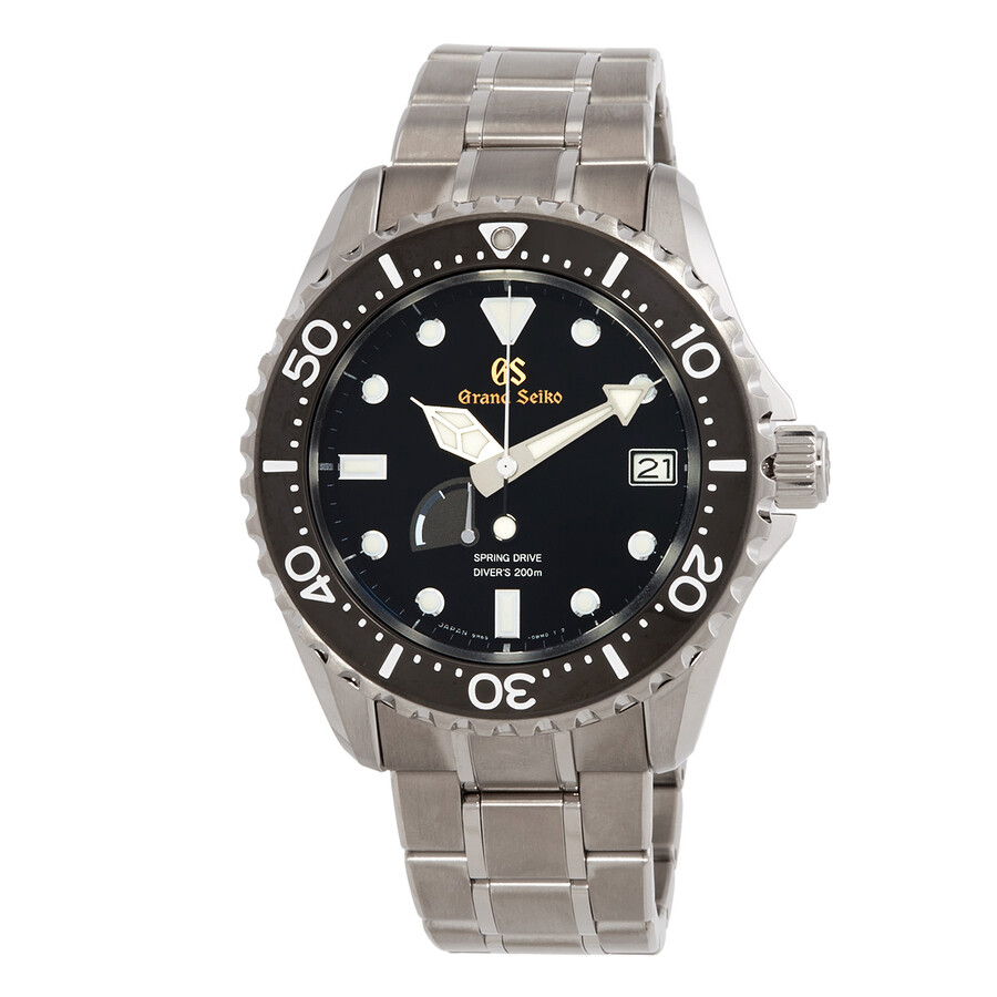 Grand Seiko Sport Spring Drive Automatic Black Dial Men's Watch ...
