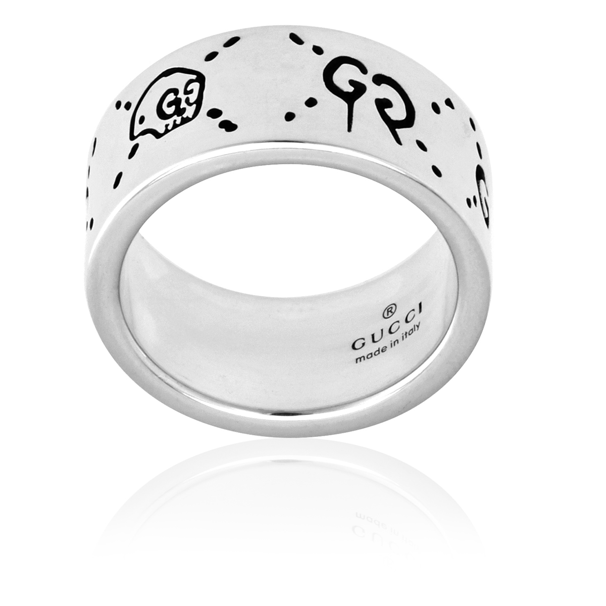 Gucci Aged Sterling Silver Ghost Ring, Size 14 YBC455318001 - Jewelry ...