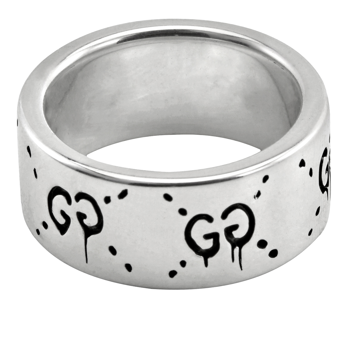 Gucci Aged Sterling Silver Ghost Ring, Size 14 YBC455318001 - Jewelry ...