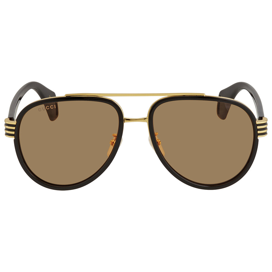 Gucci Amber Pilot Men's Sunglasses GG0447S 002 58 889652201894 ...