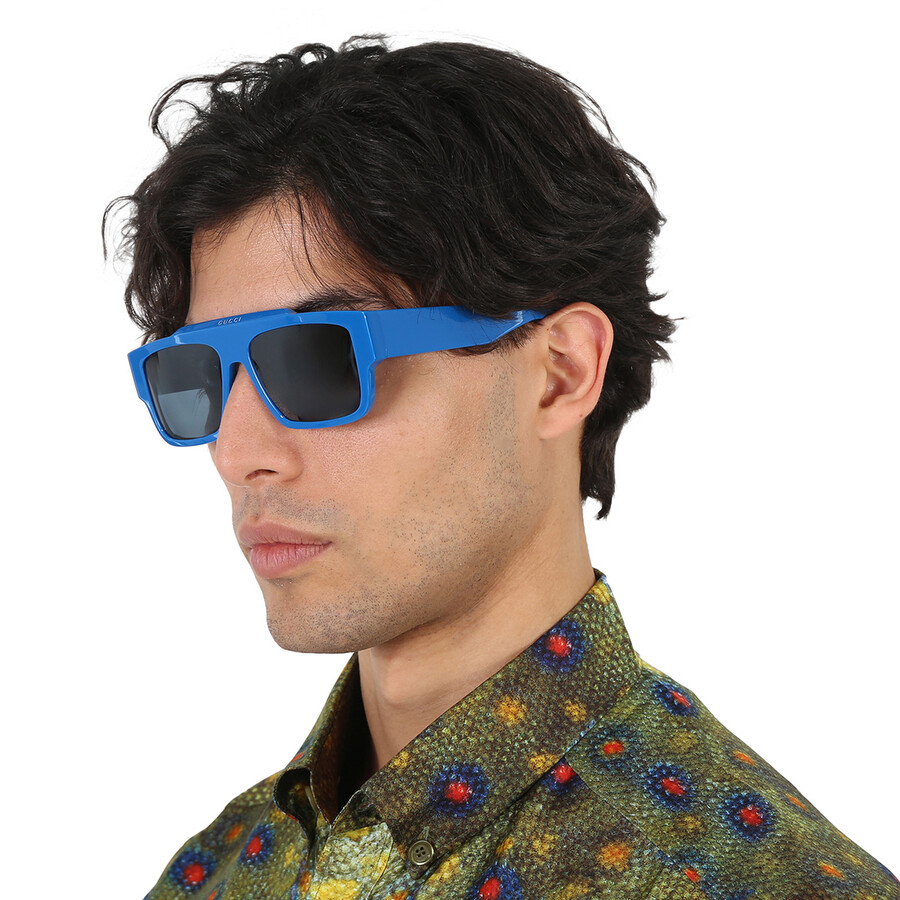 Gucci Blue Browline Men's Sunglasses GG1460S 004 56 889652438511 ...