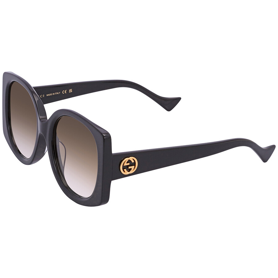 Gucci Brown Gradient Geometric Ladies Sunglasses GG1257SA 004 56 ...