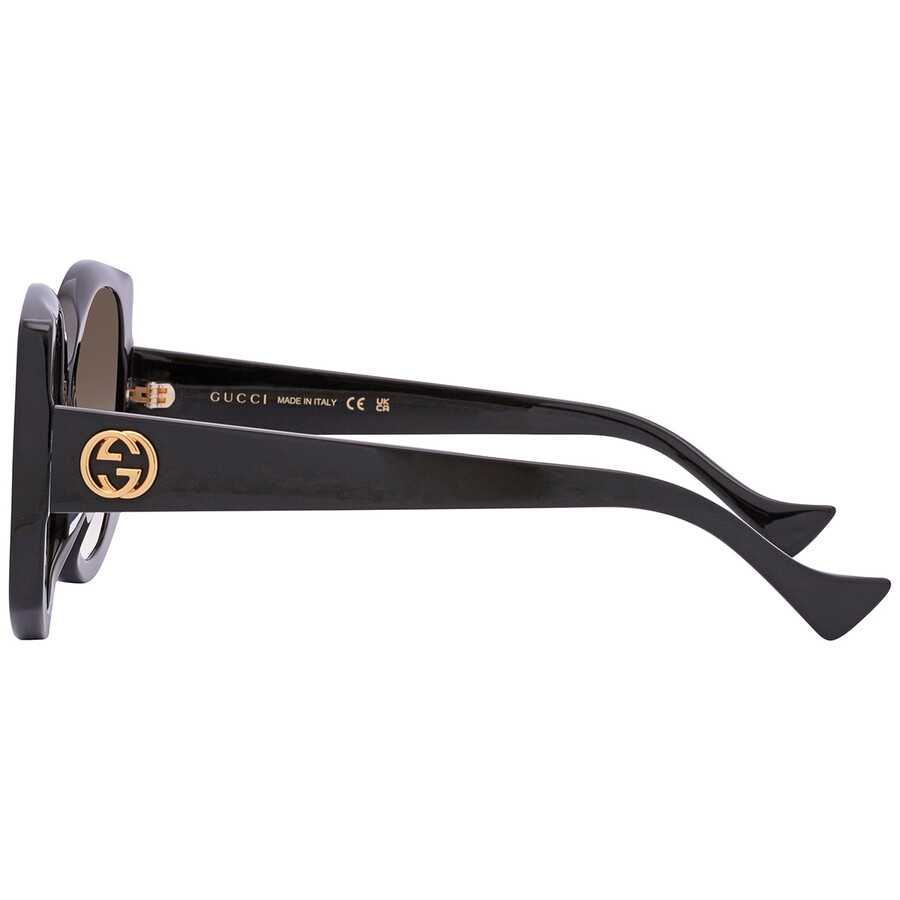 Gucci Brown Gradient Geometric Ladies Sunglasses GG1257SA 004 56 ...