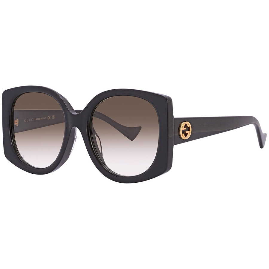 Gucci Brown Gradient Geometric Ladies Sunglasses GG1257SA 004 56 ...