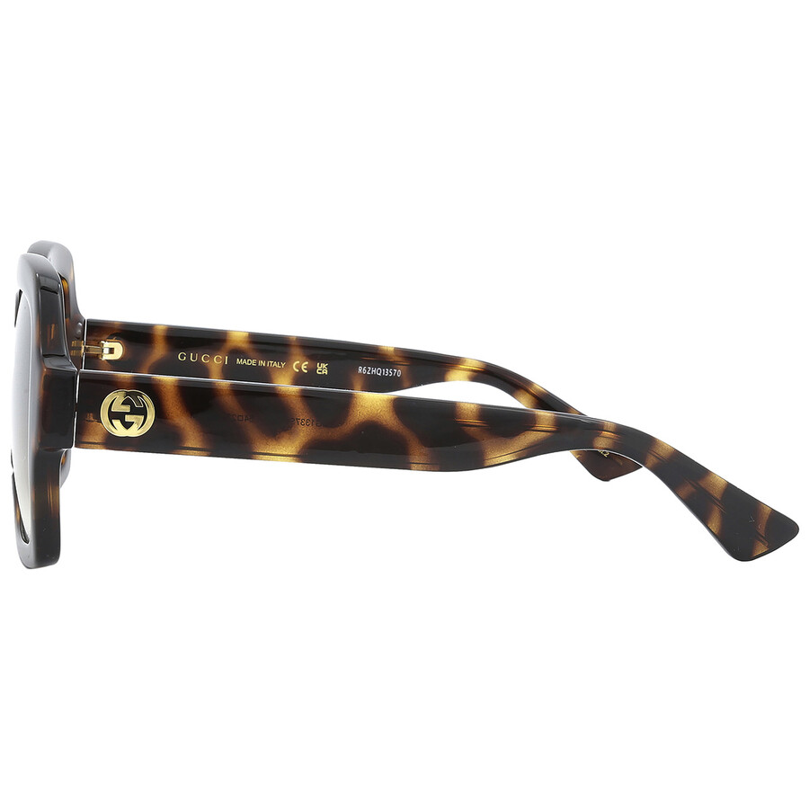 Gucci Brown Gradient Square Ladies Sunglasses GG1337S 003 54 ...