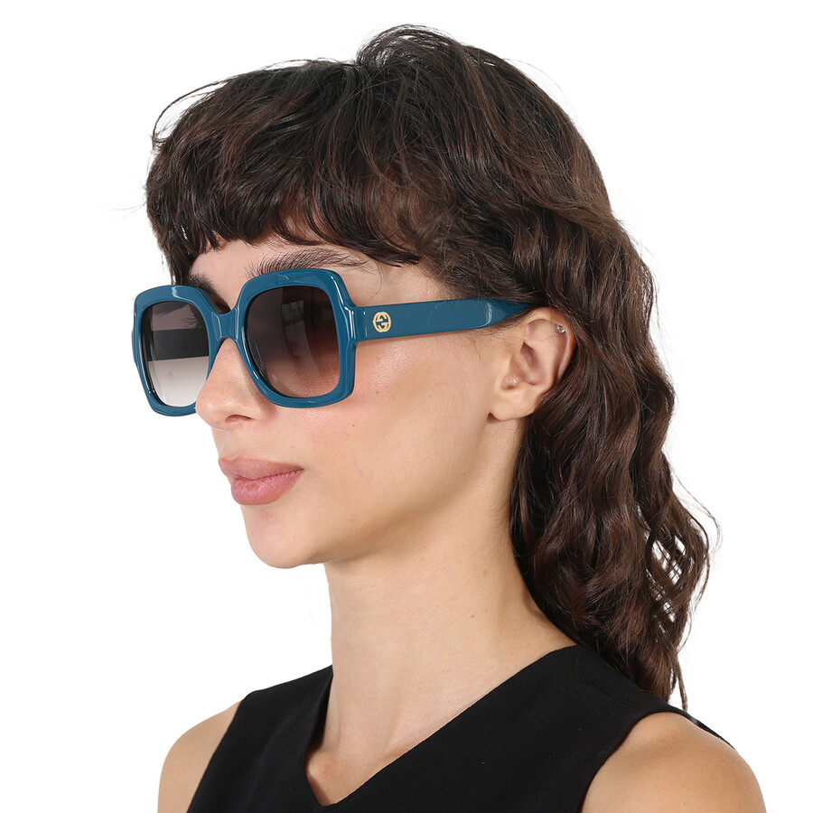 Gucci Brown Gradient Square Ladies Sunglasses GG1337S 004 54 ...